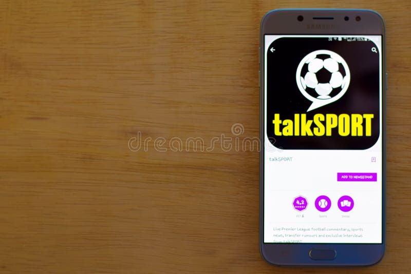 TalkSPORT Dev Application on Smartphone Screen. Editorial Stock Photo ...