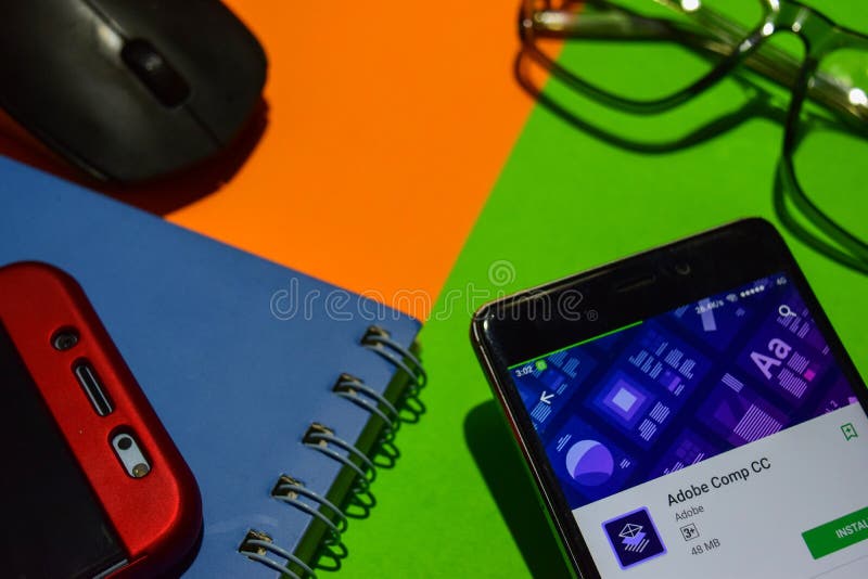 Adobe Comp CC Dev App on Smartphone Screen. Editorial Photography ...