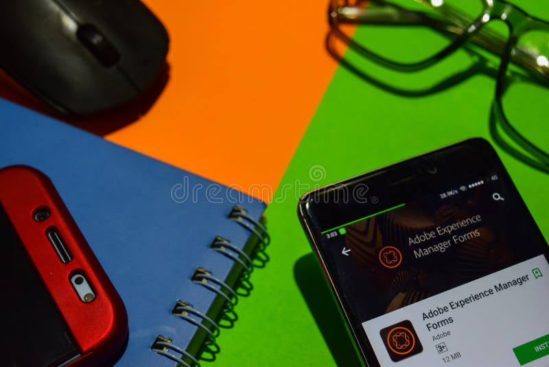 Adobe Experience Manager Forms Dev App on Smartphone Screen. Editorial ...