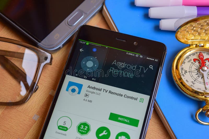 Android TV Remote Control Dev Application on Smartphone Screen ...