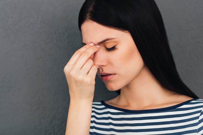 Beklemtoond En Vermoeid Gevoel Stock Afbeelding - Image of één ...