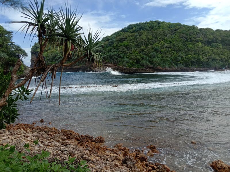 Bekung Beach stock image. Image of beach, water, coast - 249845877