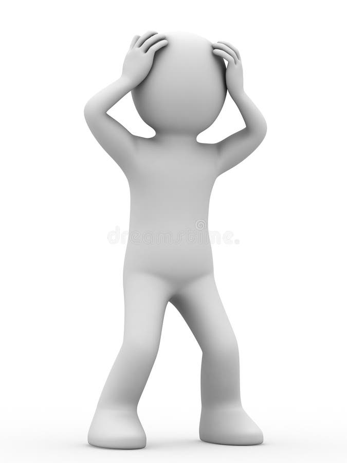 Stolt 3D-person stock illustrationer. Illustration av rörelse - 9603870