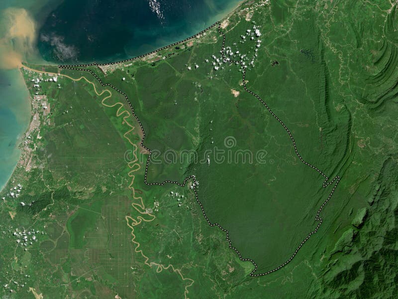 Belait, Brunei. High-res Satellite. No Legend Stock Photo - Image of ...