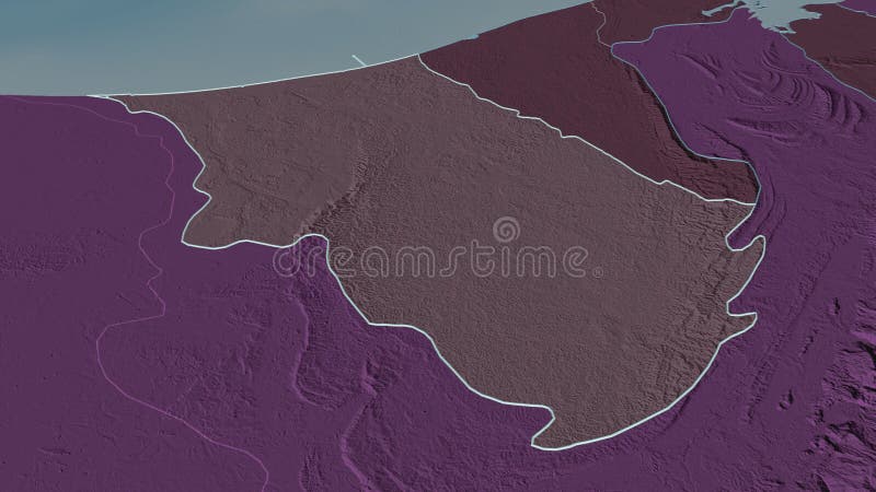 Belait, Brunei - Outlined. Administrative Stock Illustration ...