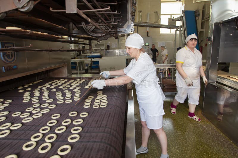 Bakery Workers Making Pastries Stock Image - Image of bakers, cuisine ...