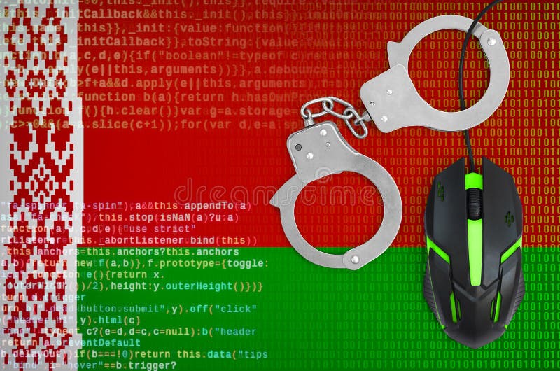 Belarus Flag and Handcuffed Computer Mouse. Combating Computer Crime ...