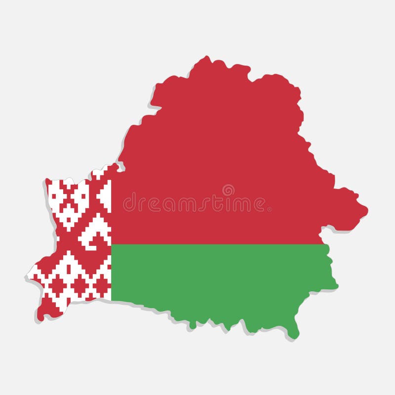 Belarus flag map stock vector. Illustration of isolated - 275861704