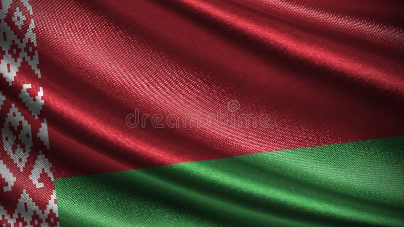 Belarus Flag with Realistic Silky Wave Texture Stock Illustration ...