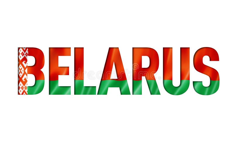 Word Belarus Country Is Written With Leaves On A White Insulated ...