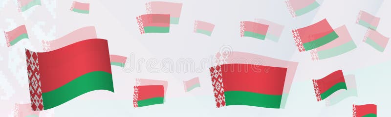 Belarus Flag-themed Abstract Design on a Banner. Abstract Background ...