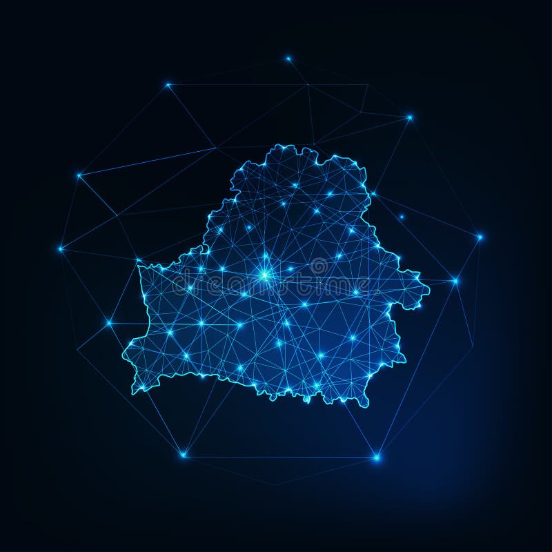 A Glowing Network of Interconnected Lines and Nodes, Symbolizing the ...