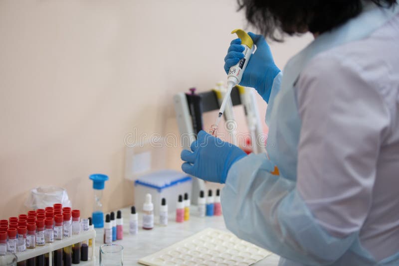 The Doctor Conducts a Blood Test. Stock Image - Image of hospital ...