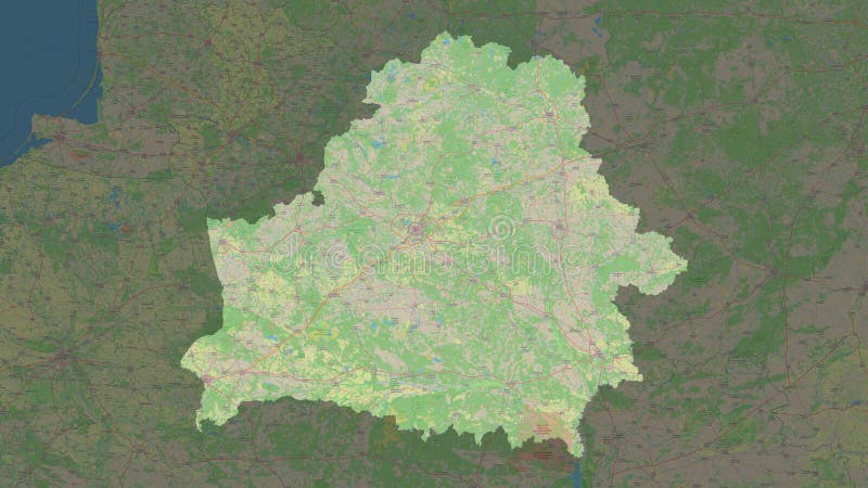Belarus Highlighted. Topo German Stock Illustration - Illustration of ...