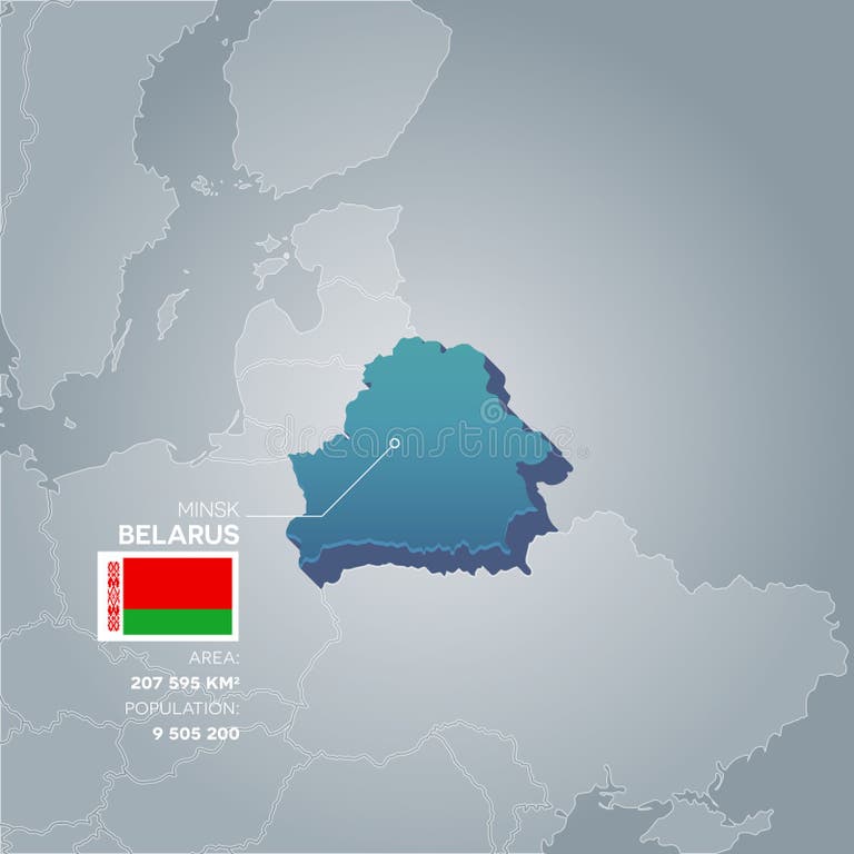 Belarus information map. stock vector. Illustration of politic - 96455537