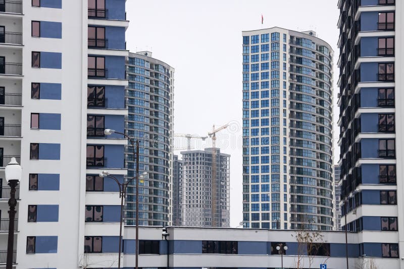 Belarus, Minsk - 12 December, 2022: Modern Houses in Minsk World ...