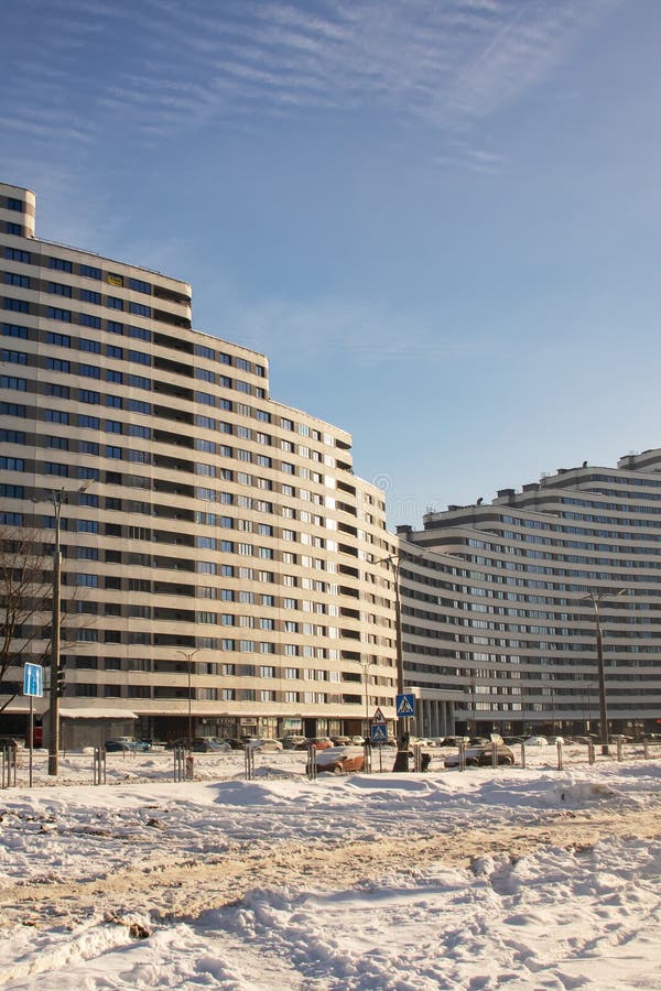 Belarus, Minsk - 12 December, 2022: Modern Houses in Minsk World ...