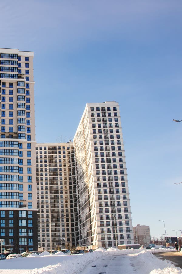 Belarus, Minsk - 12 December, 2022: Modern Houses in Minsk World ...