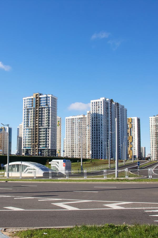 Belarus, Minsk - 20 October, 2022: Modern Houses in Minsk World ...