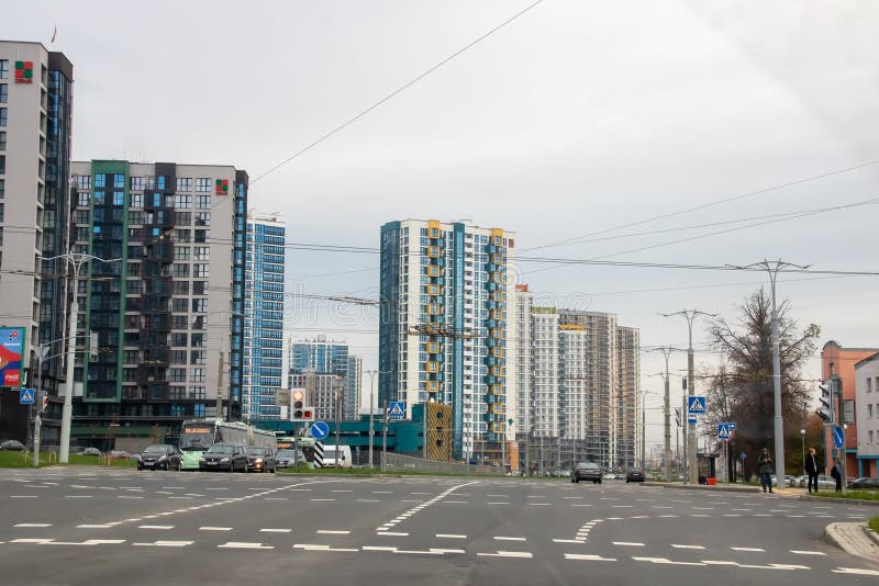 Belarus, Minsk - 28 October, 2022: Modern Houses in Minsk World ...