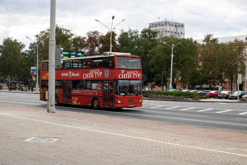 Belarus, Minsk - 03 September, 2022: Double-Decker Excursion Bus Minsk ...