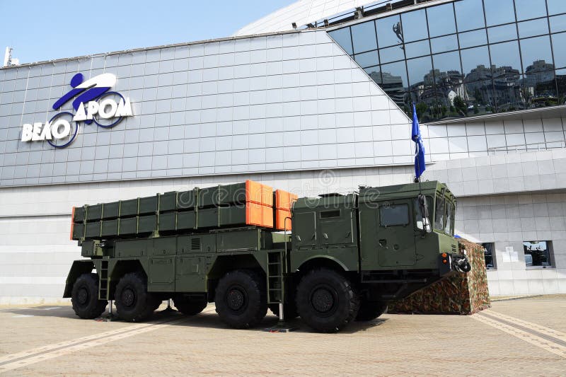 Belarus Multiple Launch Rocket System `Polonez-M` Based on MZKT-7930 ...
