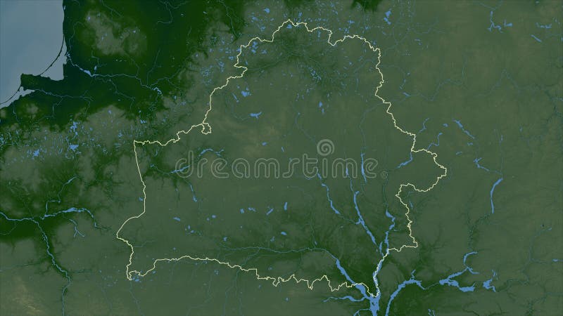 Belarus outlined. Physical stock illustration. Illustration of country ...