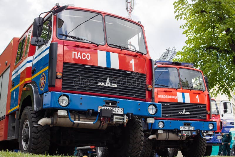 Belarus, Polotsk - 28 May, 2022: Two Fire Engines Editorial Image ...