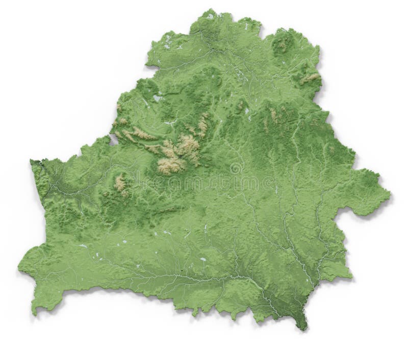 Belarus relief map stock illustration. Illustration of shaded - 269414588