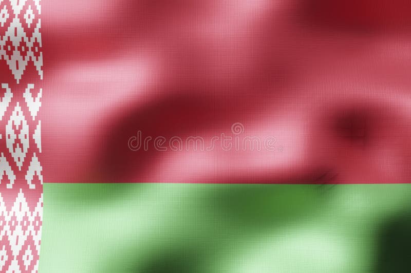 Belarus - Textile Flag - 3d Illustration Stock Illustration ...