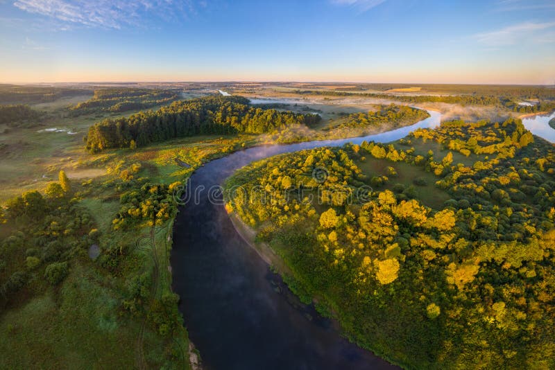 Belarusian river stock image. Image of sunset, river - 79883681