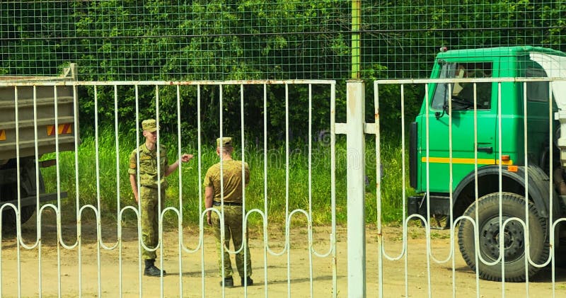 Belarusian Soldiers at the Border between Lithuania and Belarus at ...