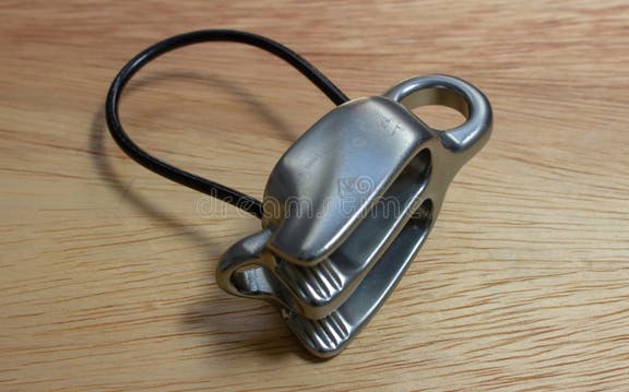 Belay Device ATC with Guide Mode Function Stock Photo - Image of silver ...
