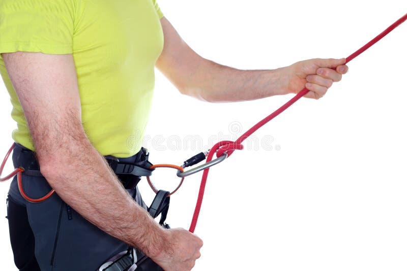 Belaying climber stock photo. Image of extreme, health - 53842612