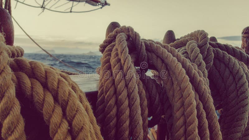 Belaying Pin on Which the Ropes are Fixed Stock Photo - Image of marine ...