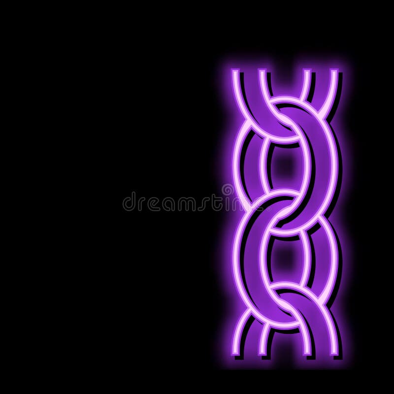 Belcher Rolo Chain Neon Glow Icon Illustration Stock Vector ...