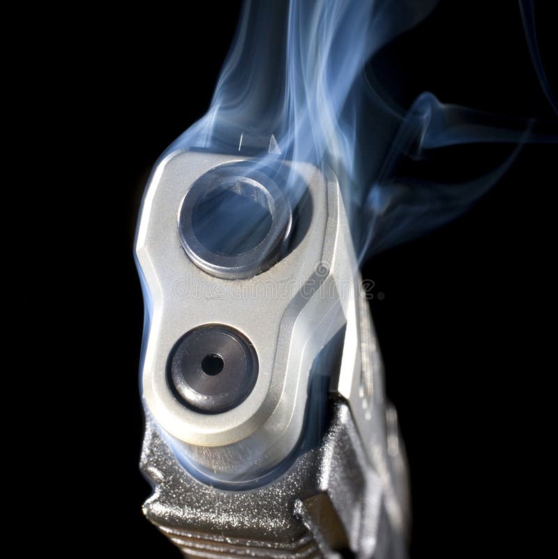 Belching smoke stock image. Image of weapon, smoke, polymer - 16242609