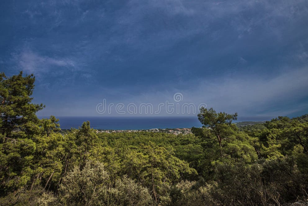 Beldibi Resort Village in Turkey Stock Image - Image of mountain ...