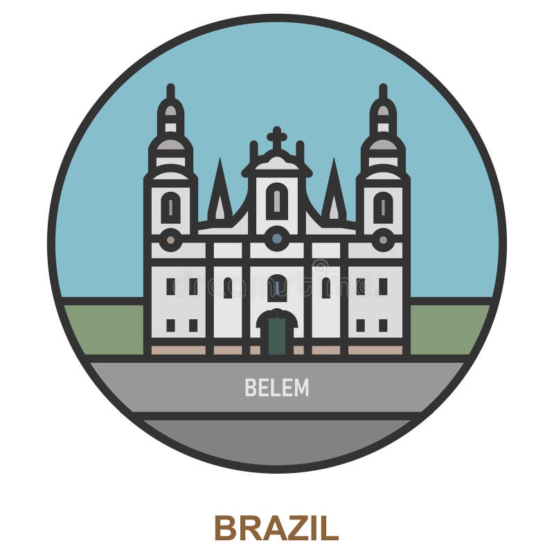 Belem. Cities and Towns in Brazil Stock Vector - Illustration of ...