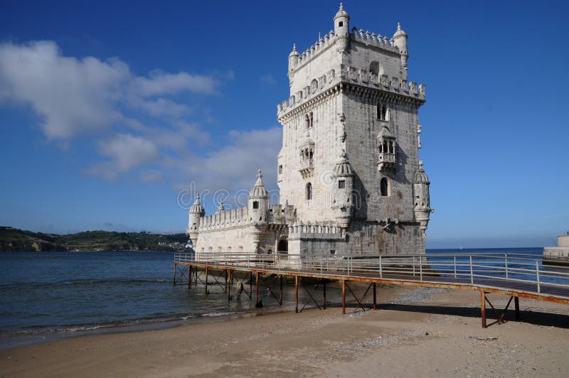 Belem Tower stock image. Image of building, promontory - 15488239