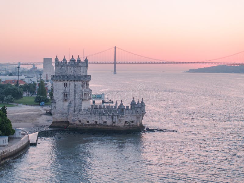 The Belem Tower at Sunrise 1 Stock Image - Image of early, abril: 295473563