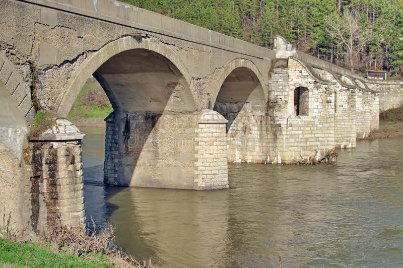 Old Belenski Bridge - Landmark Attraction in Bulgaria Stock Photo ...