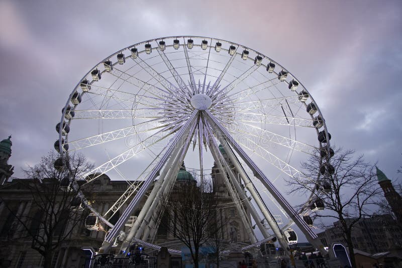 Belfast big eye moody sky stock image. Image of lights - 5248537