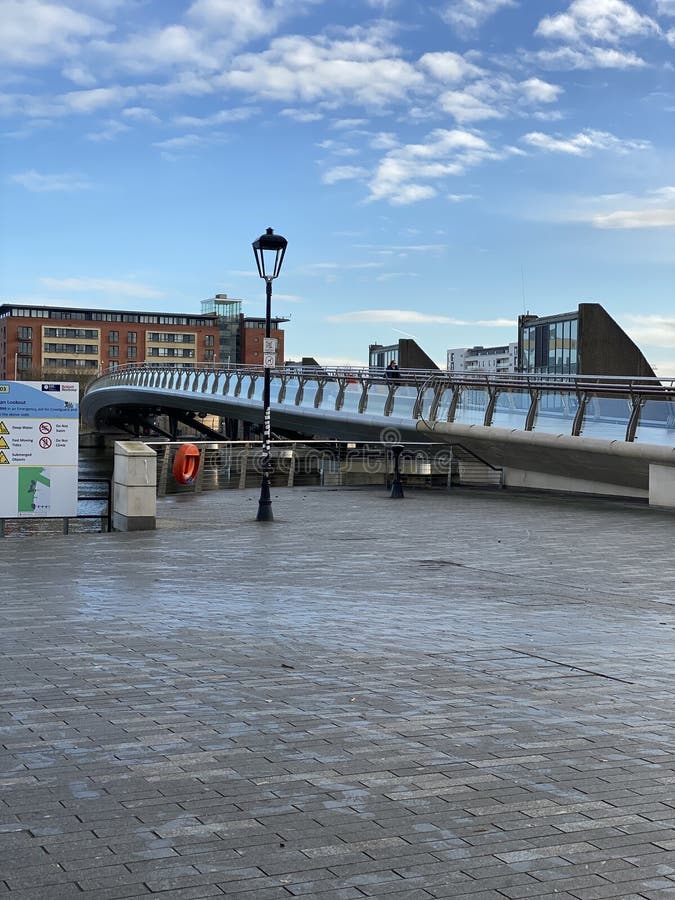 Belfast Canal Bridge editorial stock photo. Image of bright - 249251198