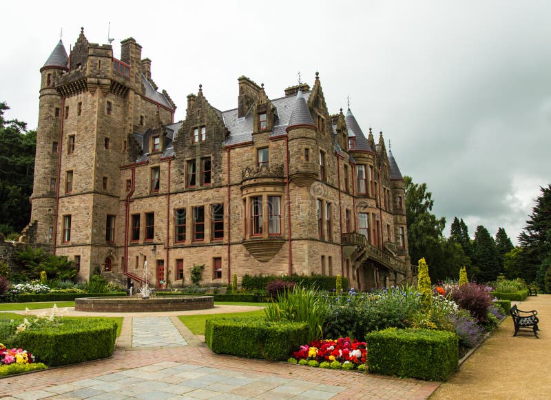 Belfast Castle stock image. Image of water, ireland, flower - 68540591