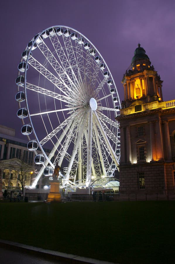 The Belfast Eye stock photo. Image of hall, night, view - 3607768