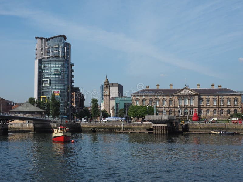 River Lagan in Belfast editorial stock photo. Image of river - 124754548