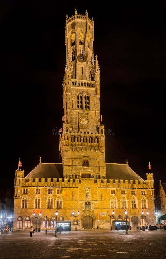 Belfort Tower Bruges editorial photography. Image of belfort - 50853197