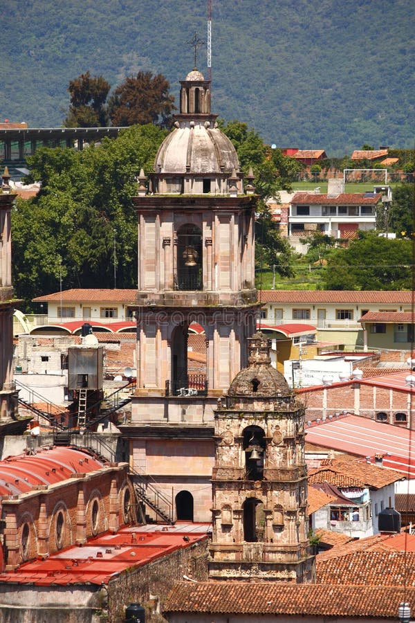 Belfries in Valle De Bravo, Mexico Stock Photo - Image of colonial ...