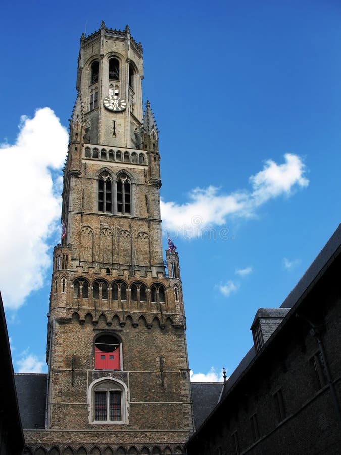 Belfry (bell Tower) of Bruges. Stock Image - Image of tourism, travel ...